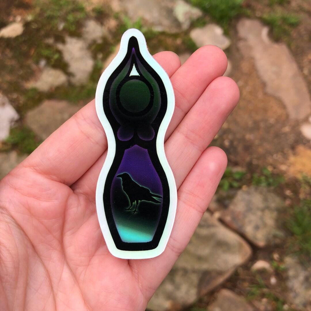 The Morrigan Crow Raven Story Goddess Sticker, Holographic (brigid’s ...