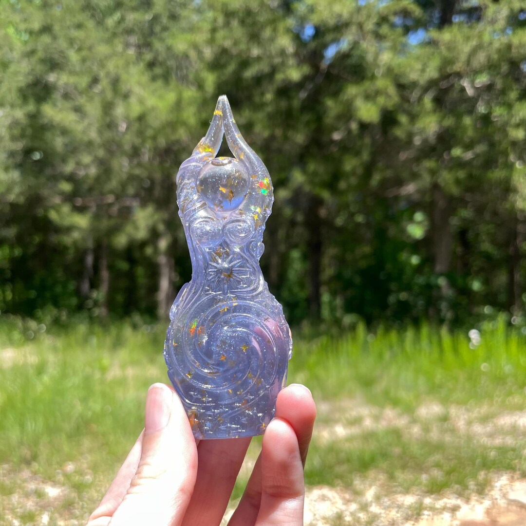 SPECIAL EDITION Tanit Galaxy Goddess Statue (figurine, Moon, Sun, Stars ...