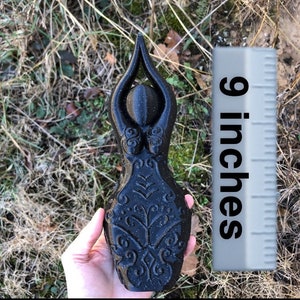 NEW GIANT Devi Goddess Statue Black With Silver Glitter giant Goddess ...