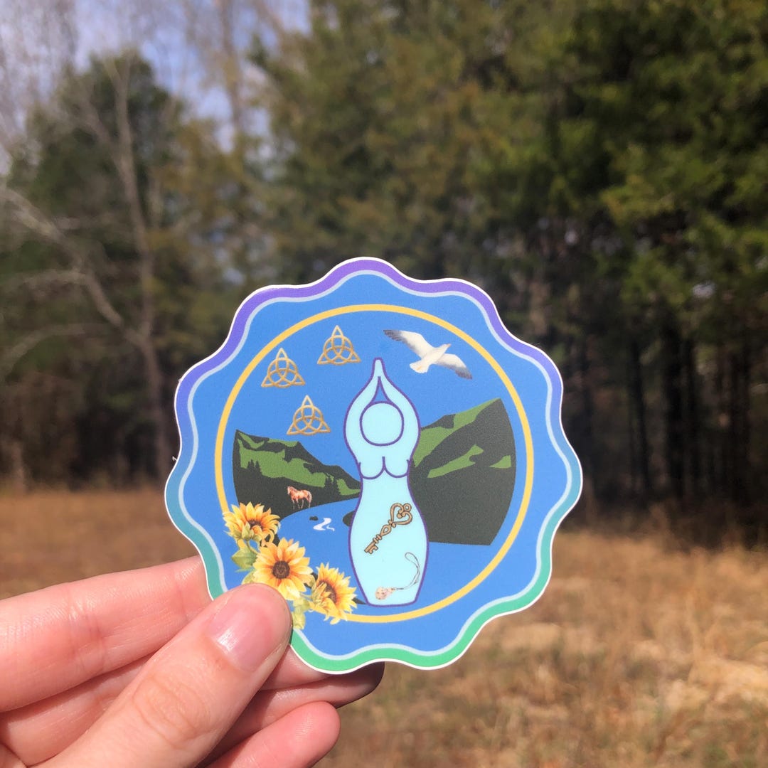 Smaller (3x3): Danu Goddess Sticker (river, Key, Nature, Unlock, Soar ...