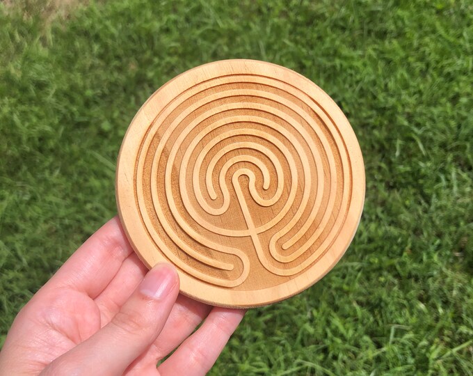 Small Wooden Cretan Labyrinth (sacred Path, Priestess, Pilgrimage ...
