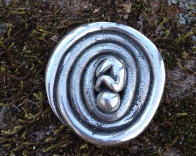 Birth Spiral Pocket Amulet Womb Labyrinth (pewter, Doulas, Midwives ...