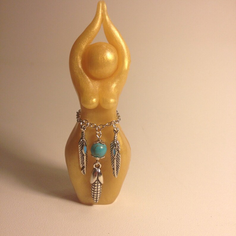 Corn Mother Corn Maiden Goddess Statue statue Yellow Woman - Etsy