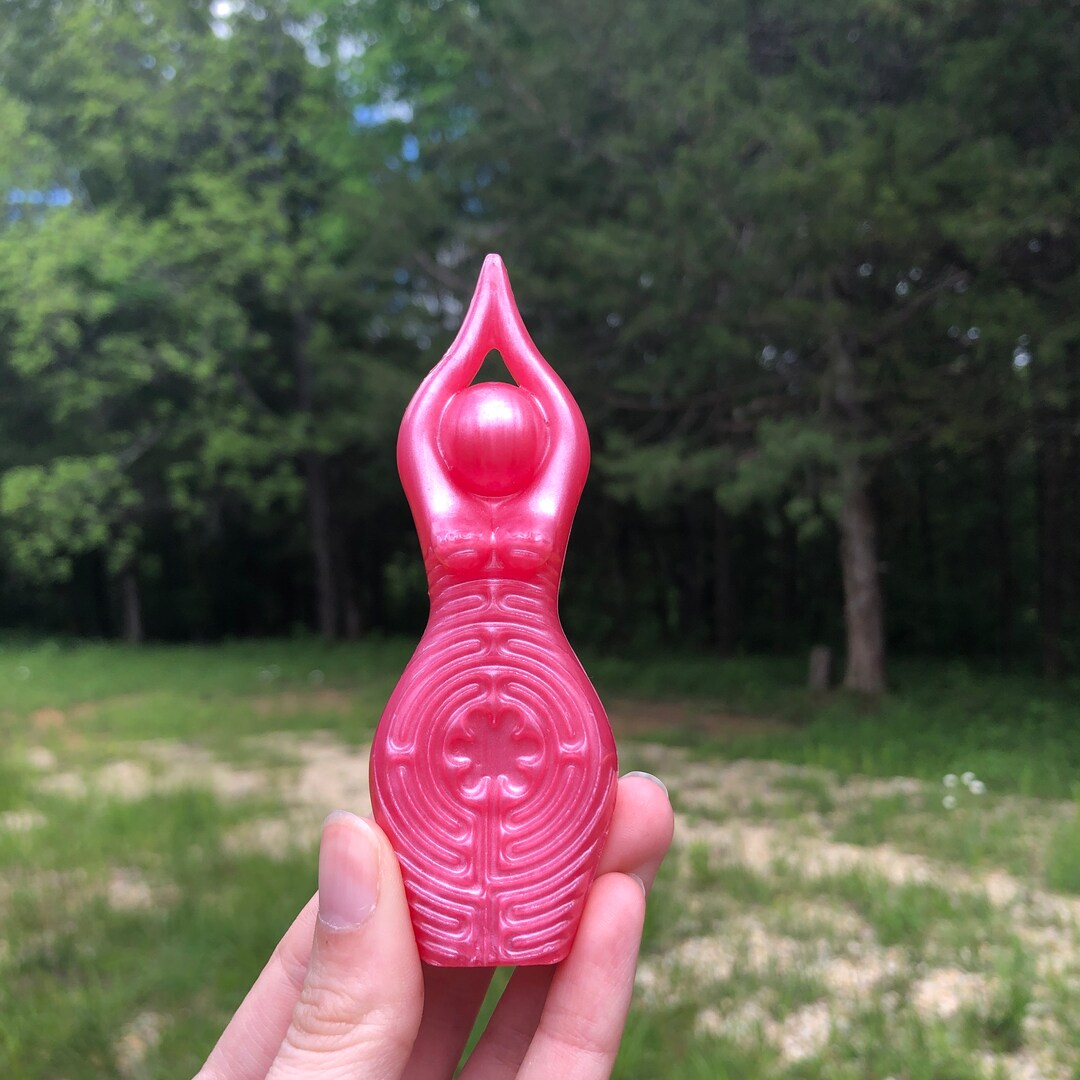 Experimental Color Labyrinth Goddess Sacred Path Statue, Bright Pink ...