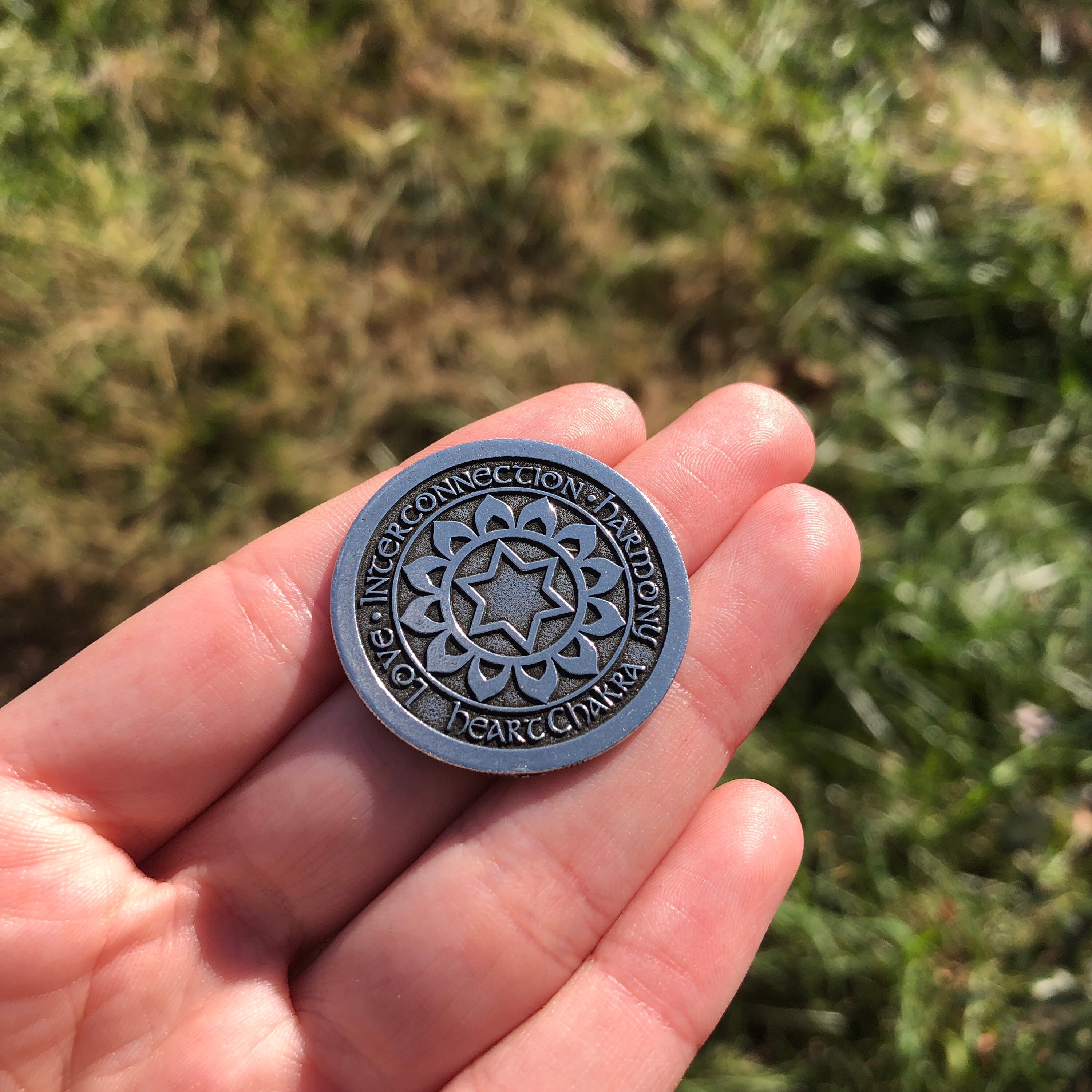 Chakra Blessing Coins pewter Chakra Priestess Wiccan - Etsy