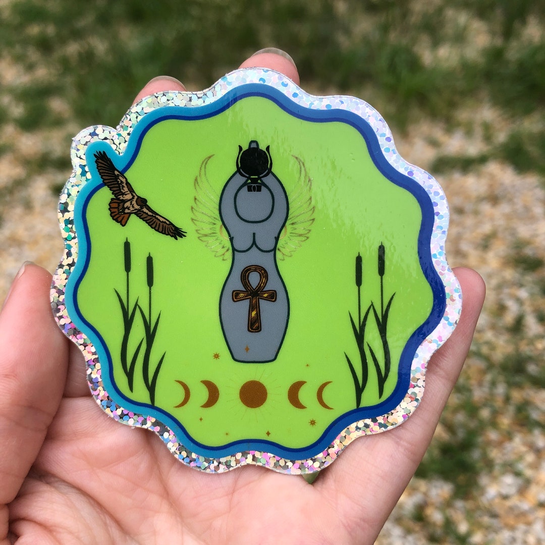 Aset Story Goddess Sticker, Die Cut, Holographic Glitter (brigid’s ...