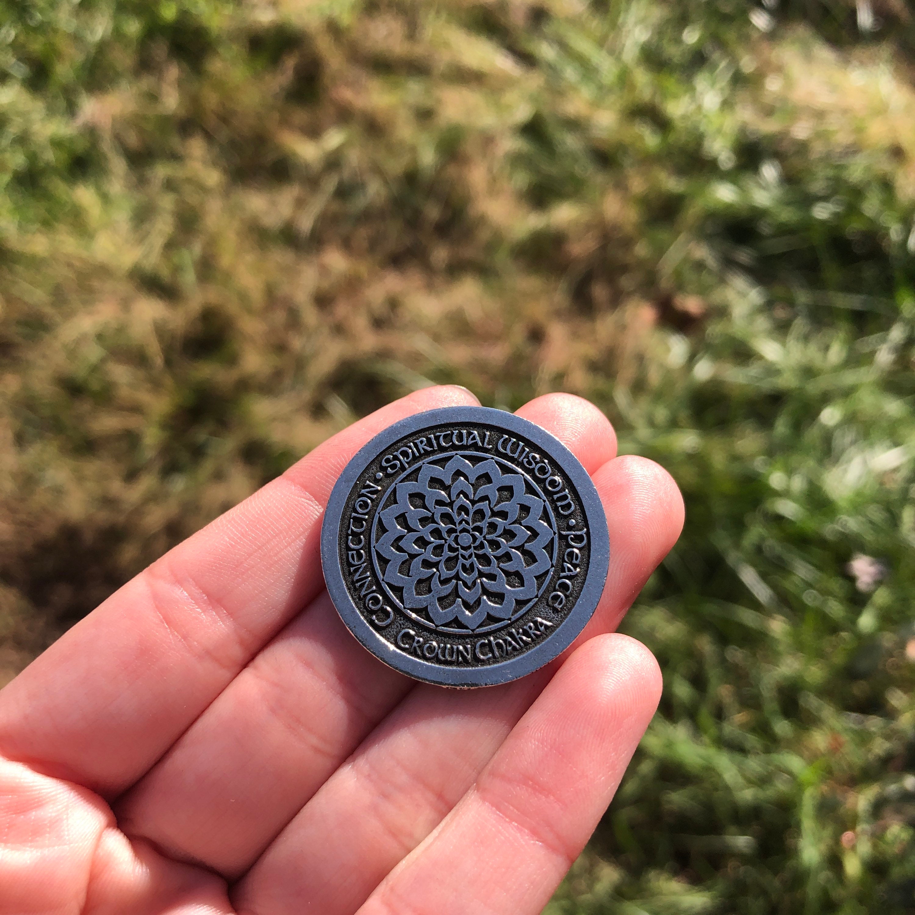 Chakra Blessing Coins pewter Chakra Priestess Wiccan - Etsy