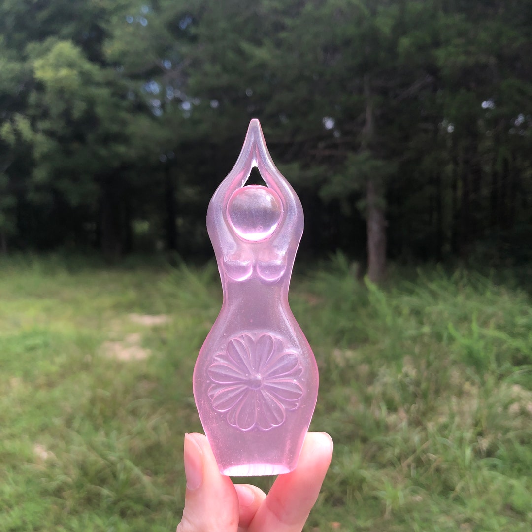 Grace Bloom Story Goddess Statue, Semi-transparent Light Pink (figurine ...
