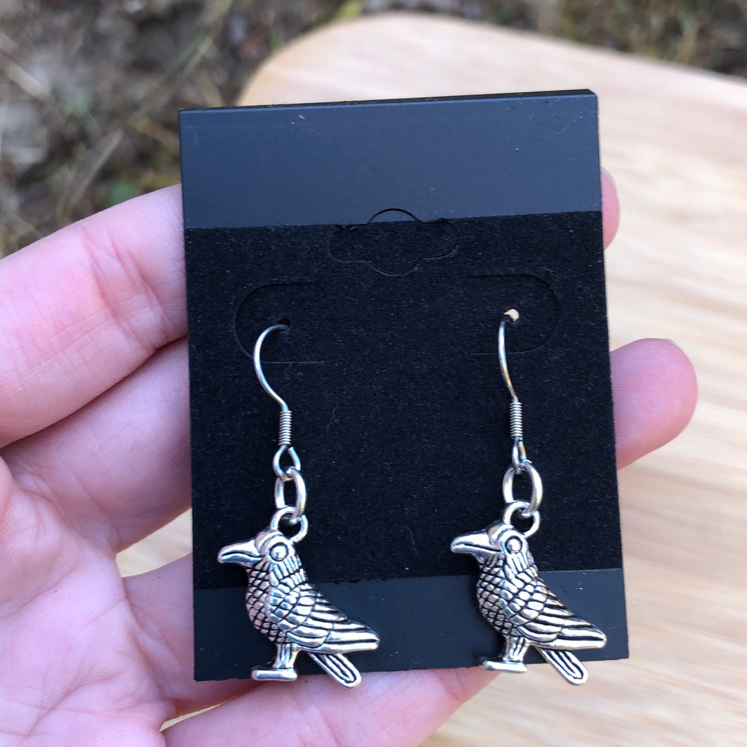 Macha Raven Earrings, Morrigan - Silver Tone (sacred Adornment ...