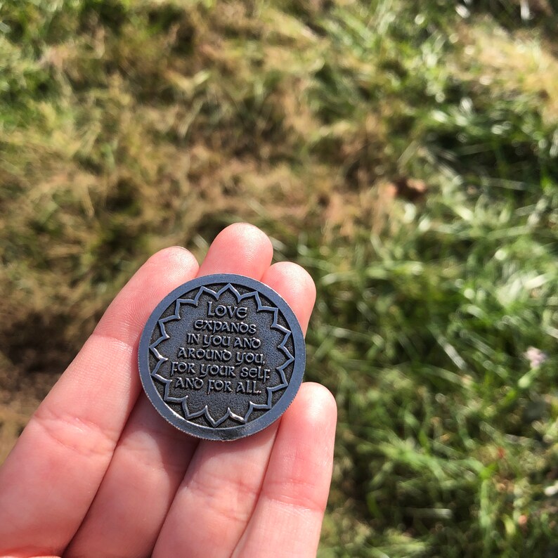 Chakra Blessing Coins pewter Chakra Priestess Wiccan - Etsy