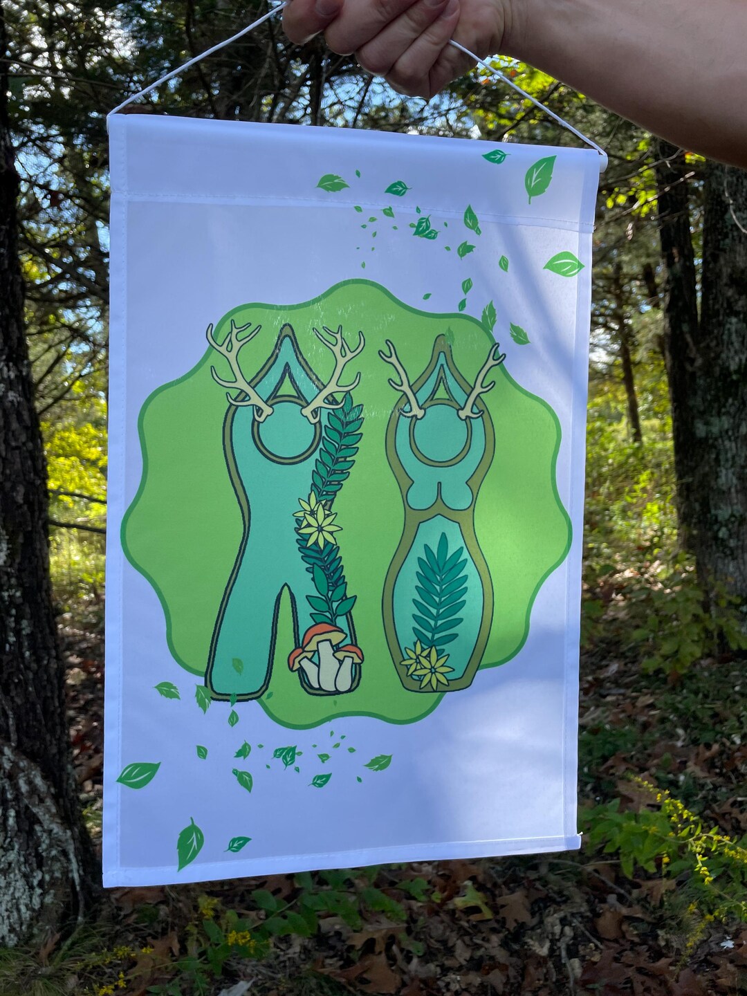 Horned God and Goddess Flag (goddess Banner, Priestess, Pagan, Altar ...