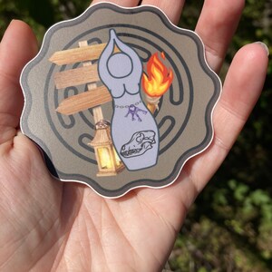 Smaller (3x3): Hecate Goddess Sticker (keys, Guardian, Skull, Labyrinth ...