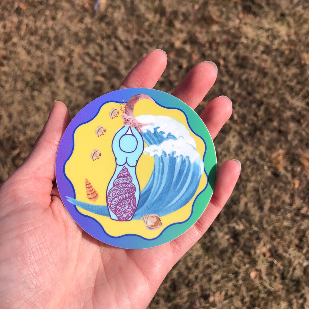 Smaller (3x3): Yemaya Goddess Sticker (yemanya, Yemanja, Orisha, Sea ...