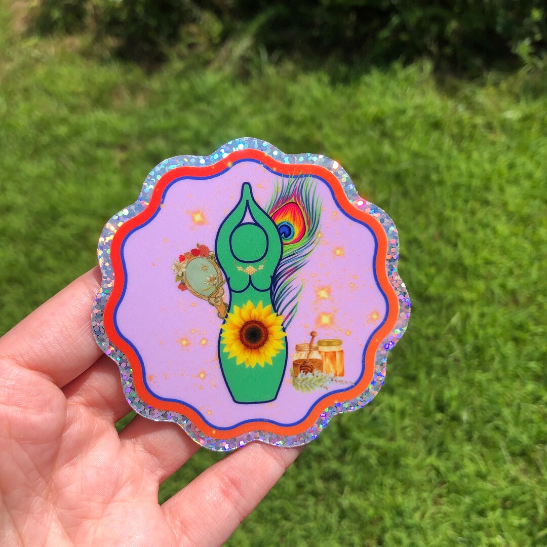 Oshun Story Goddess Sticker, Die Cut, Holographic Glitter (brigid’s ...