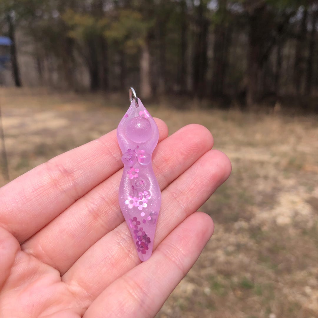 Mini Goddess SHE Goddess Pendant, Aine Semi Transparent Purple Shimmer ...