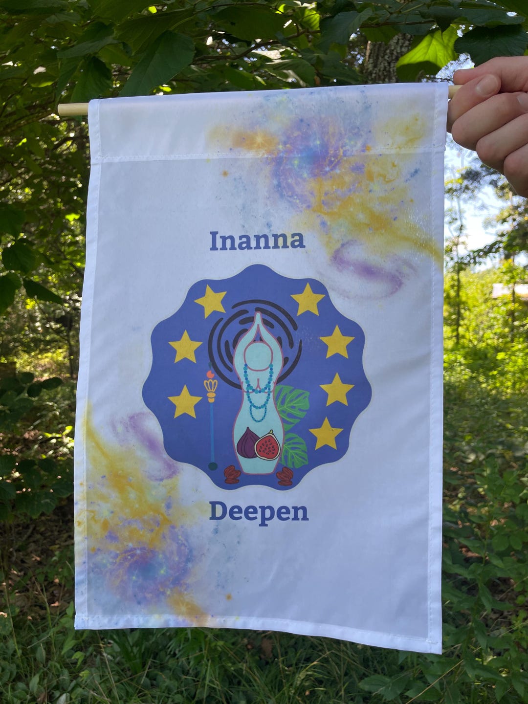 Inanna Goddess Deepen Blessing Prayer Flag (goddess Banner, Priestess ...