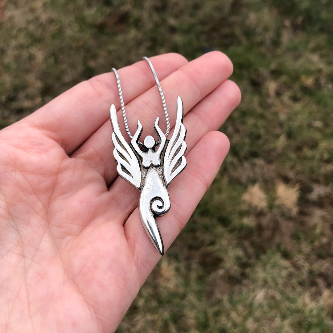 Air Elemental Goddess Pewter Pendant - Four Elements (priestess, Wiccan ...