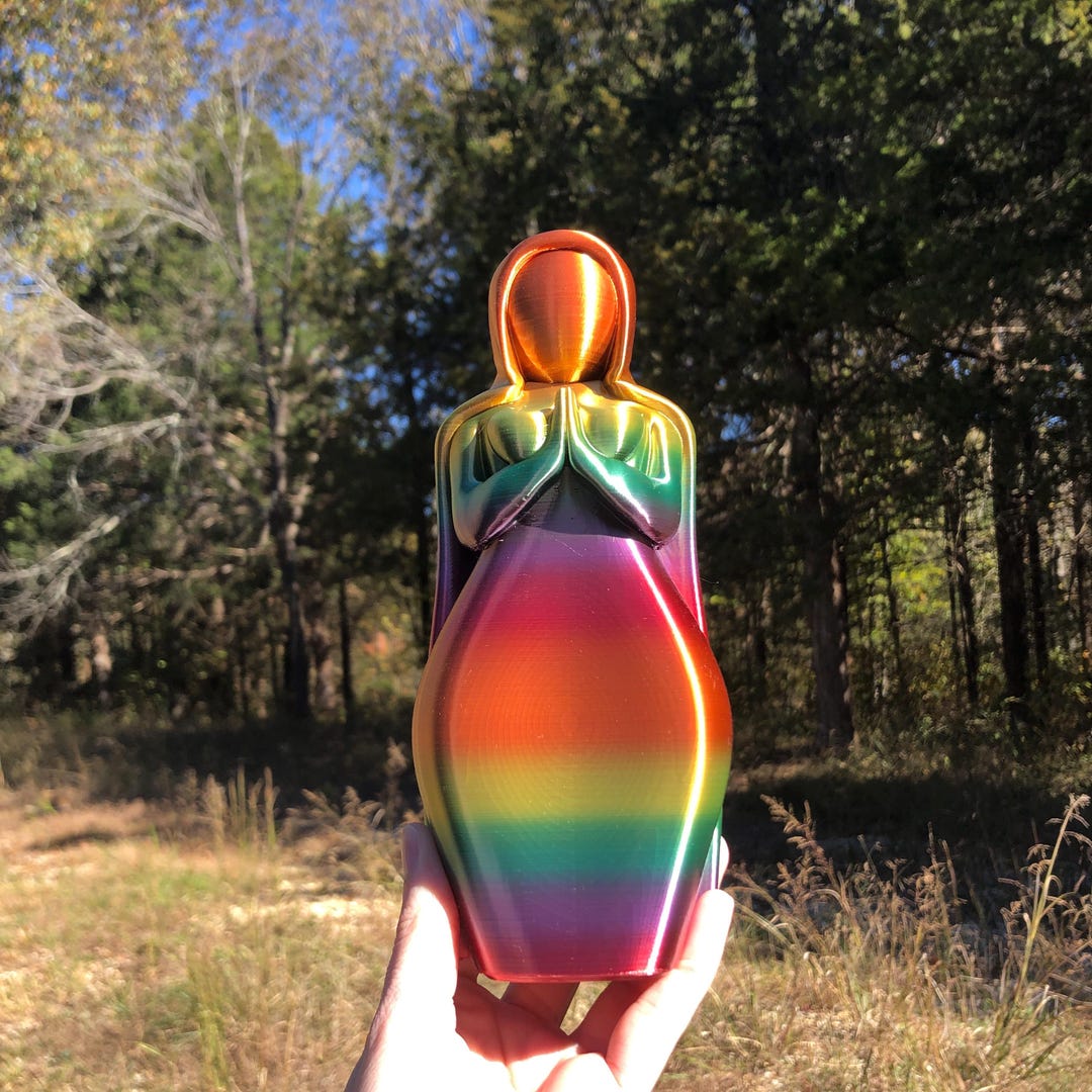 NEW GIANT Cloaked Goddess Statue, Rainbow Gradient giant Goddess, Altar ...