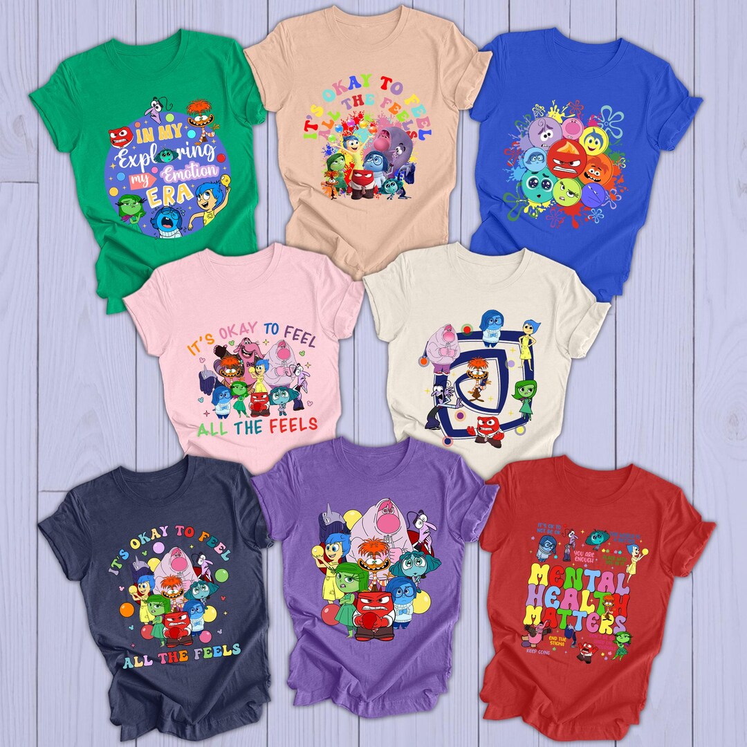 Disney Pixar Inside Out Characters Shirts, Inside Out All the Feels ...