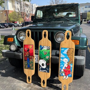 Hand Painted Scarecrow Longboard Deck - Etsy