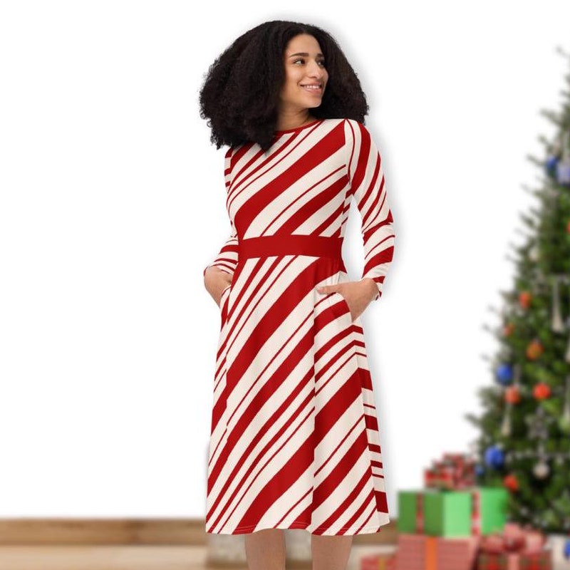 Red Plus Size Sweater Dress - Etsy