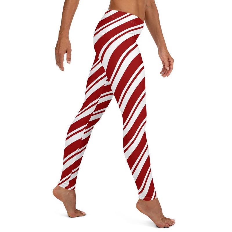 Candy Cane Leggings - Etsy