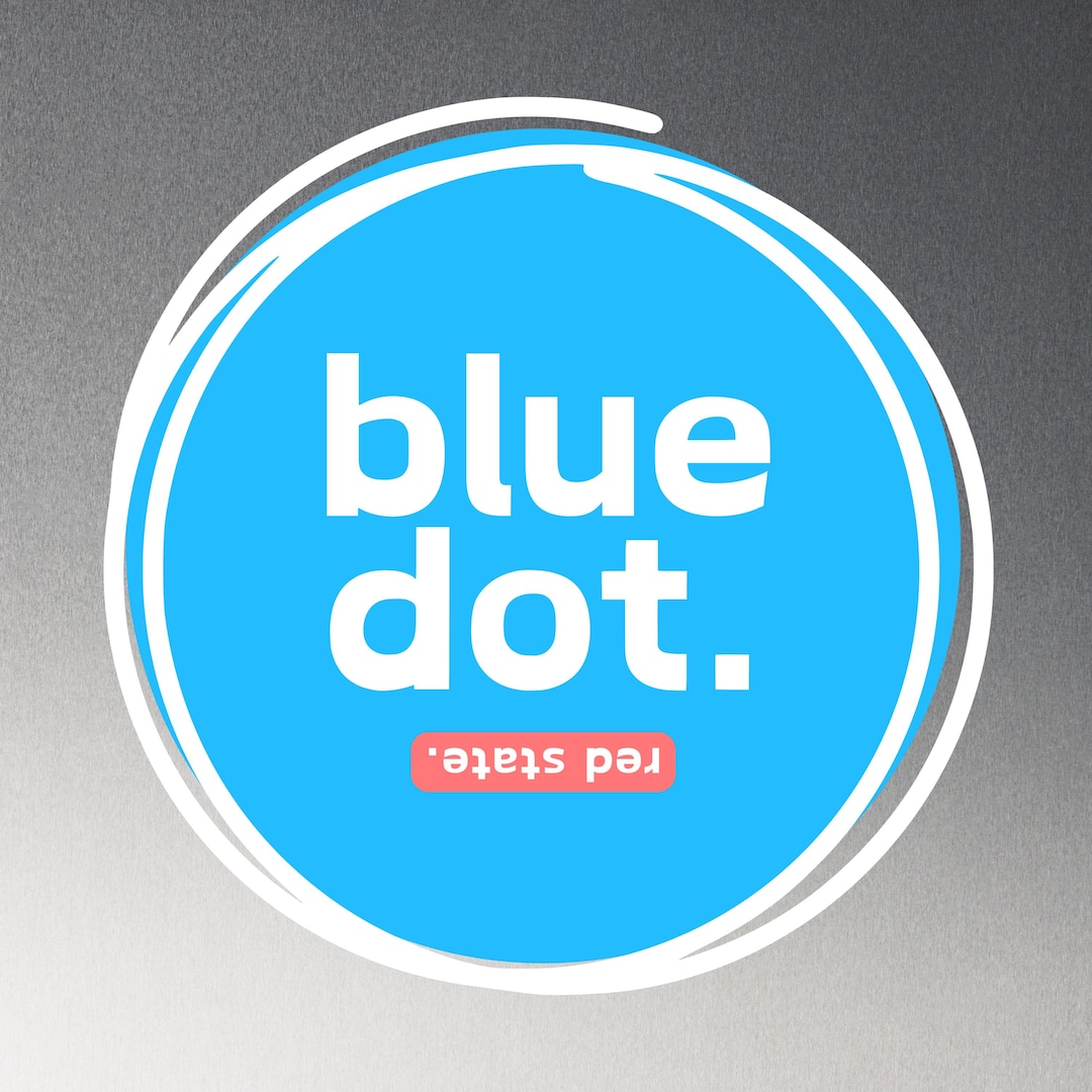 Blue Dot Red State Magnet - Round Die-cut - Kamala Harris Tim Walz - 3 ...