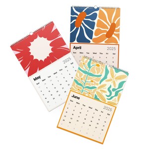 2025 Modern Flowers Calendar, 11x17 Wall Calendar, Botanical Art, Style ...