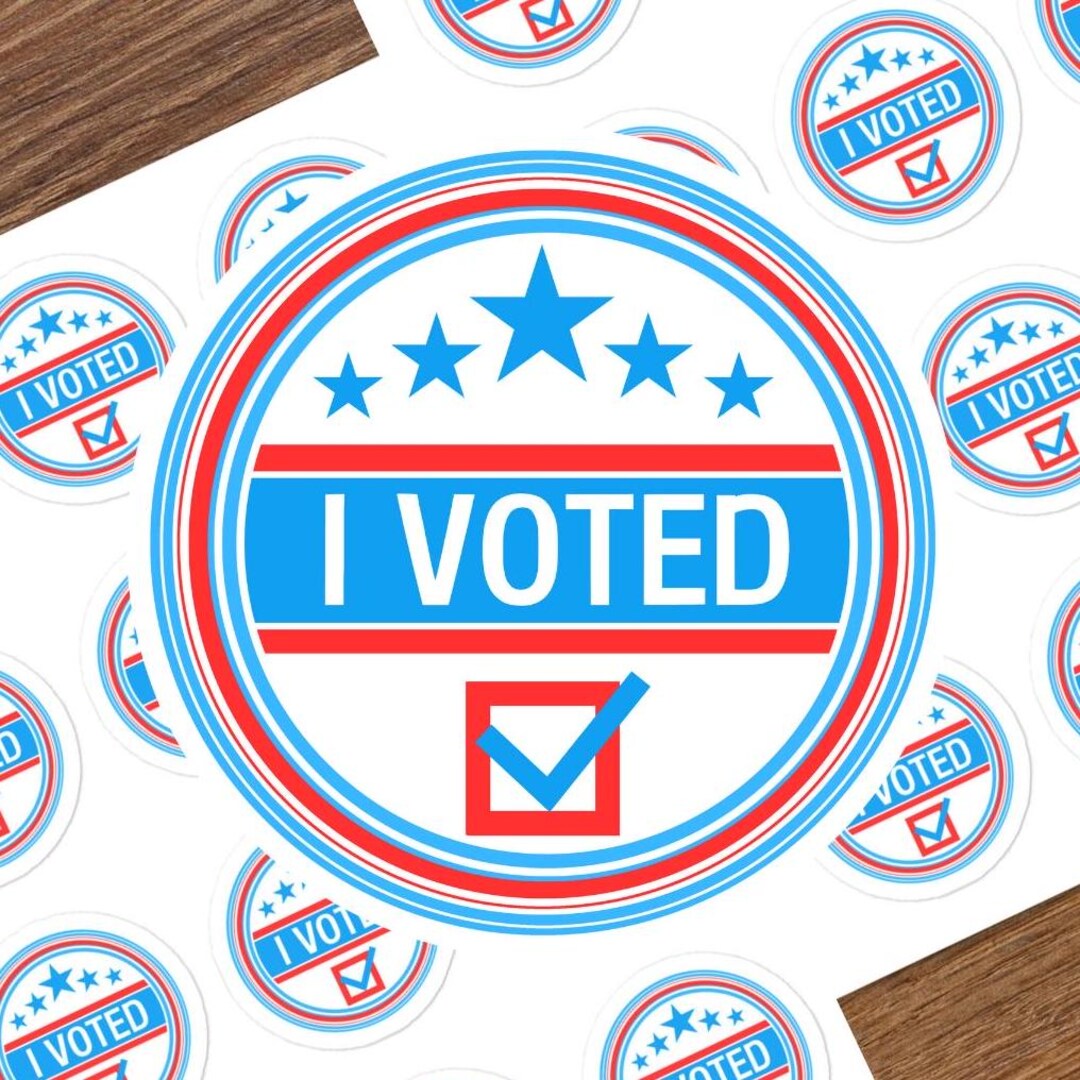 I VOTED Sticker Sheet: 12 Glossy Election Stickers - Etsy