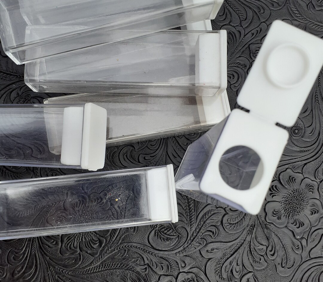 Set of 12 Plastic Flip Top Containers - Food Safe - for Beads, Glitter ...