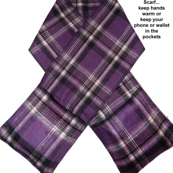 Purple Plaid Scarf - Etsy