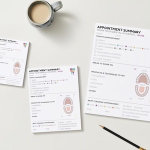 Dental Hygienist Appointment Summary Template, Customizable Canva Form ...