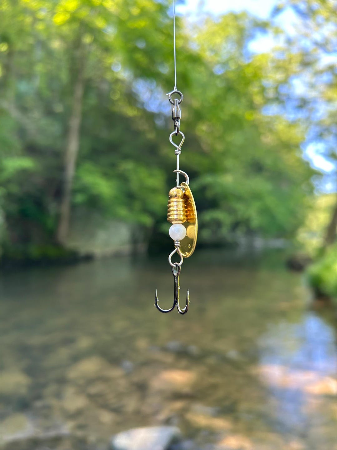 The “original” White Lightning Spinner. Trout, Bass, Panfish Spinning ...