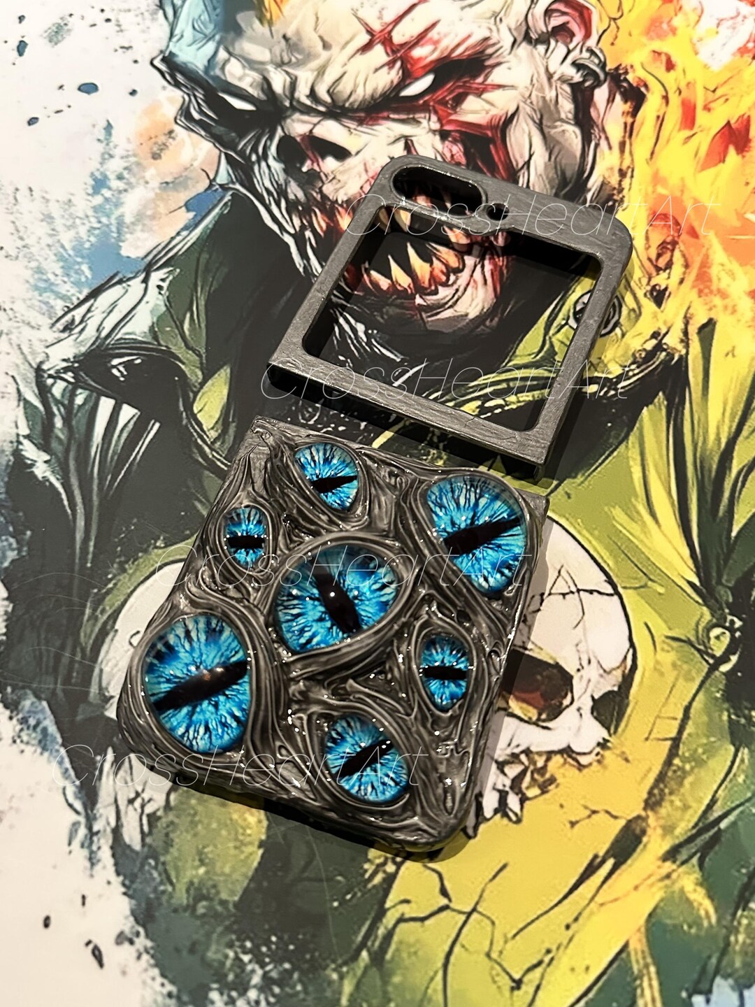 Cool Geto Suguru 3D Glowing Blue Cat Eyes Phone Case,16 Pro Max 15 14 ...