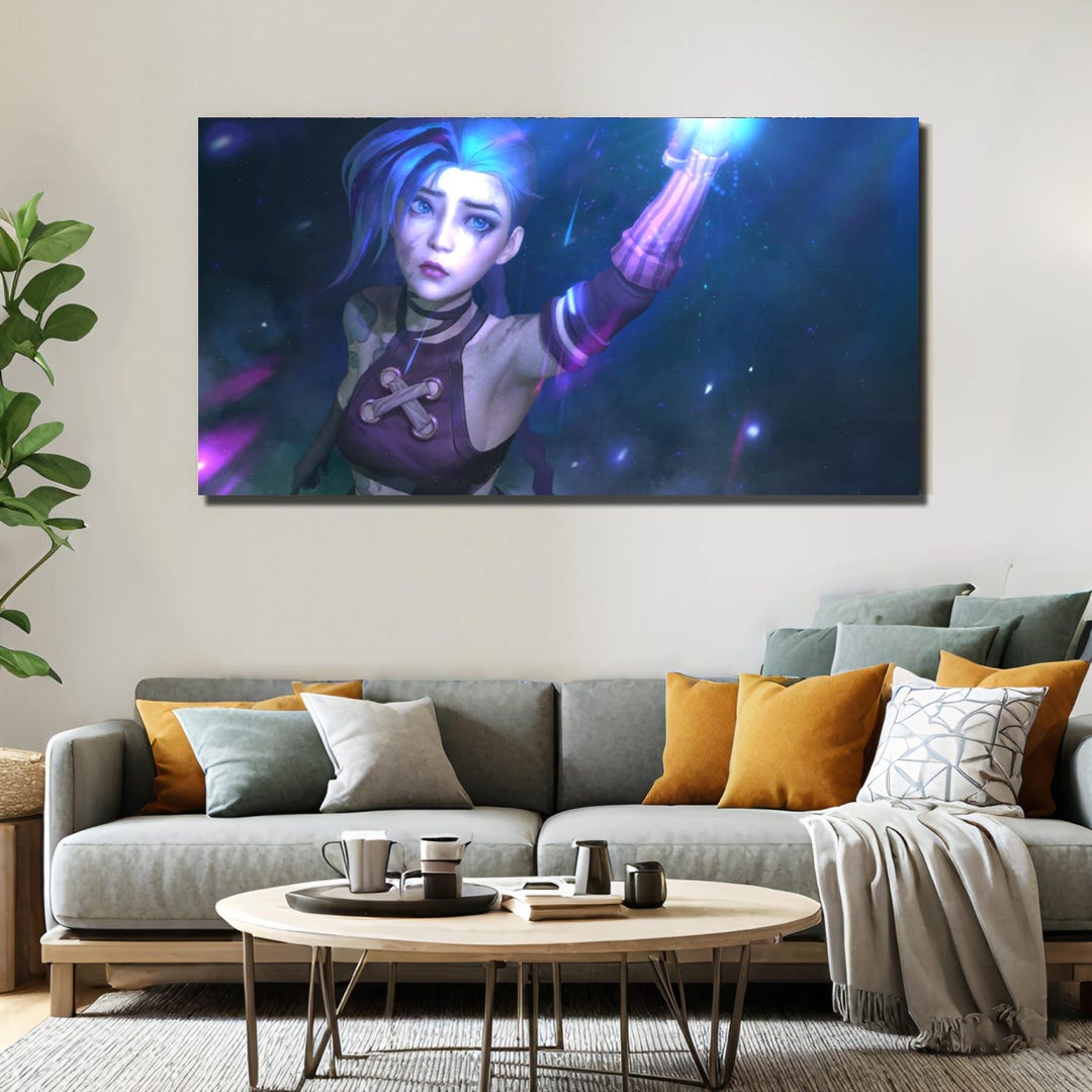Arcane Movie Poster,jinx Art Canvas,jinx Poster,jinx Wall Art, Arcane ...