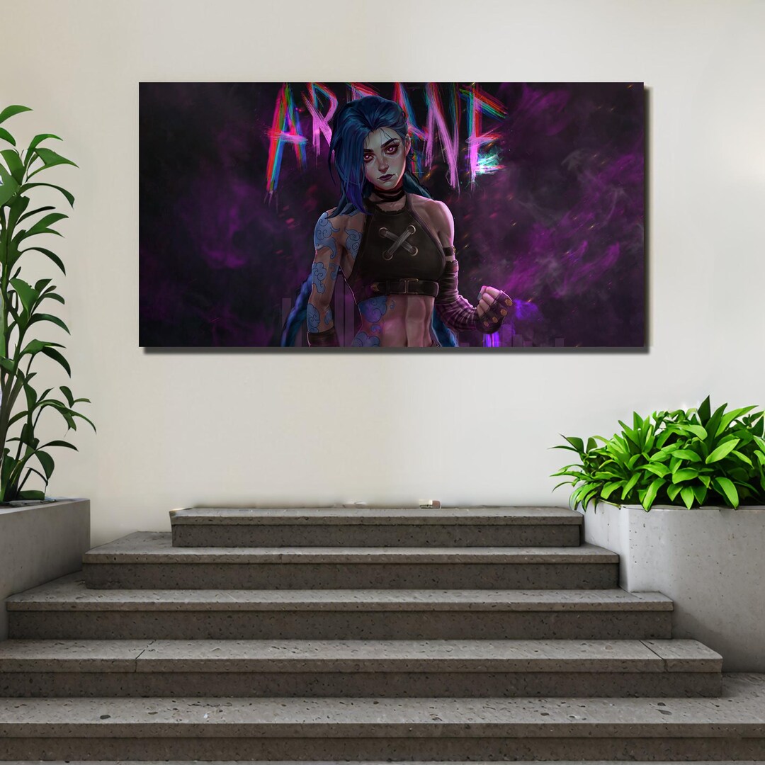 Inspired by the Jinx,arcane Season 2 Poster, Jinx Art Canvas,arcane ...