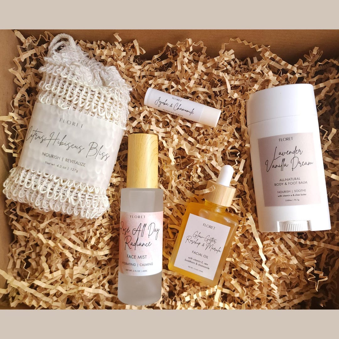 All-natural Facial Gift Set | Brightening Face Mist Oil | Charcoal ...