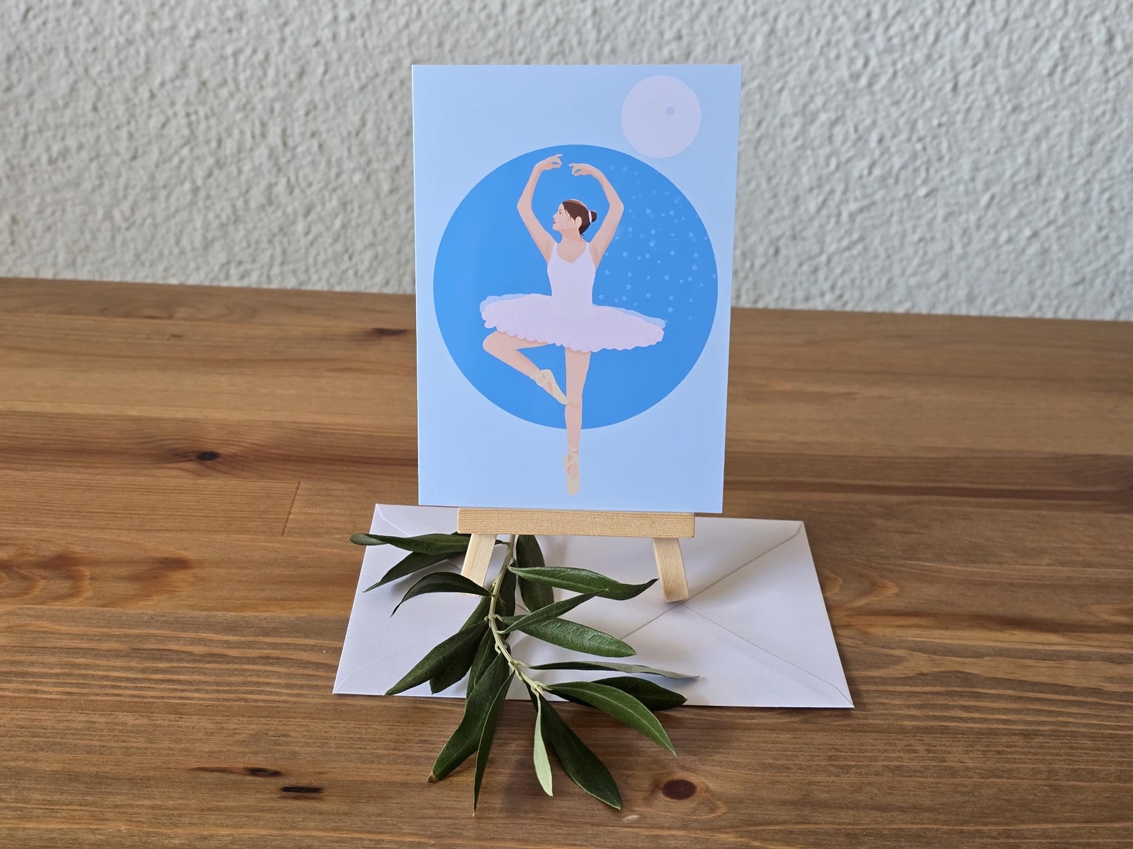 Ballerina Card, Ballet Dancer, Greeting Card, Graceful Ballerina ...