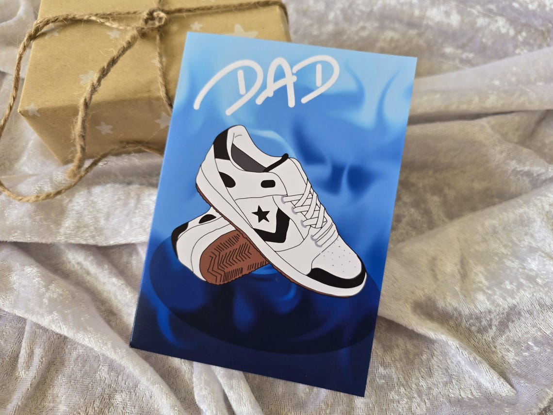 Sneakers Father's Day Card, Dad Greeting Card, Shoes Theme, Birthday ...