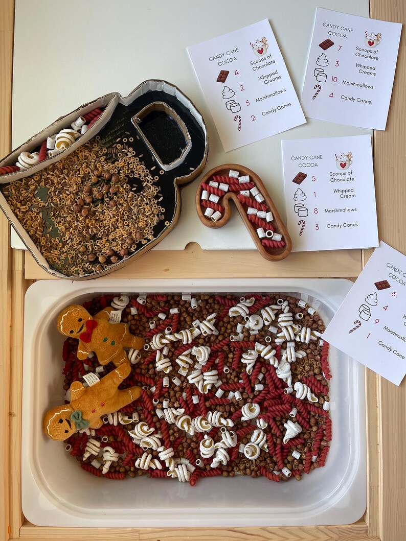 Candy Cane Cocoa Sensory Bin Filler - Etsy