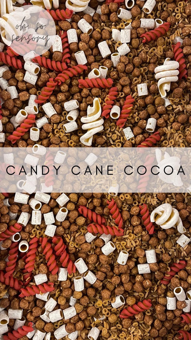 Candy Cane Cocoa Sensory Bin Filler - Etsy