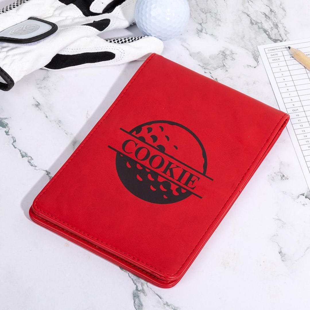 Personalized Leather Golf Scorecard Holder With Engraved Initial and ...