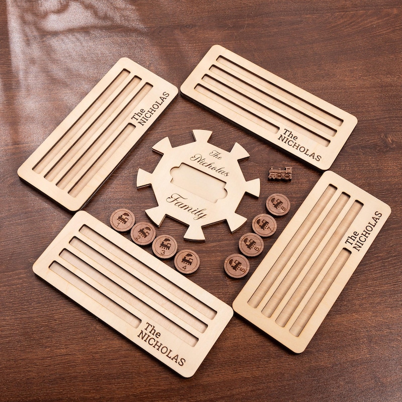 Wooden Train Dominos - Etsy
