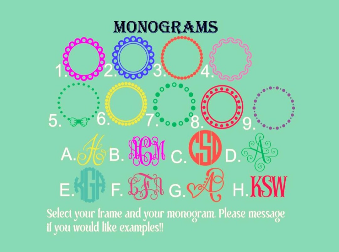 Personalized Monogram Decals Custom Monogram Stickers Perfect Gift for ...