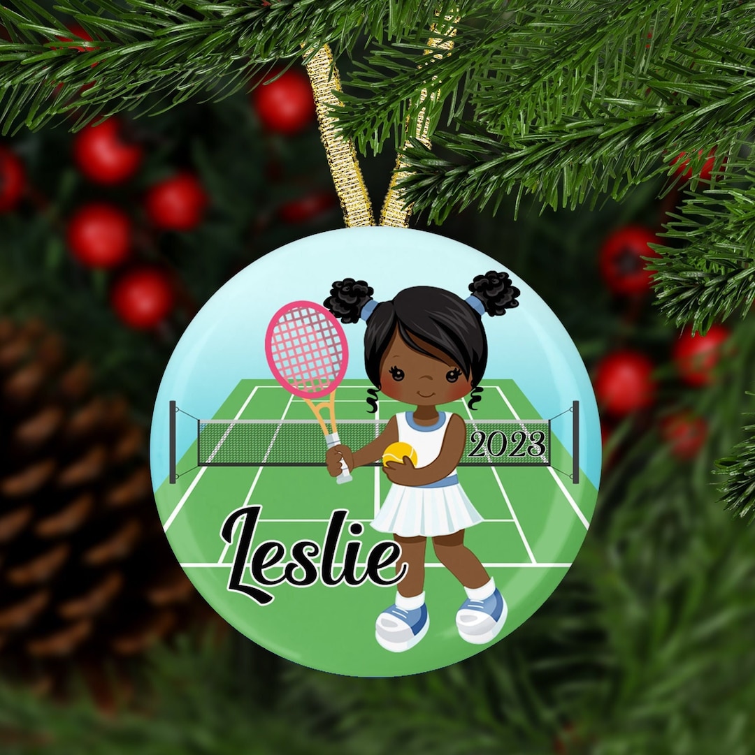 Personalized Tennis Christmas Tree Holiday Ornament - Etsy