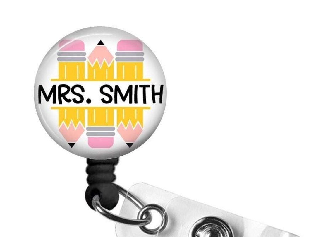 Teacher Badge Teacher Appreciation Week, Personalized ID Clip ...