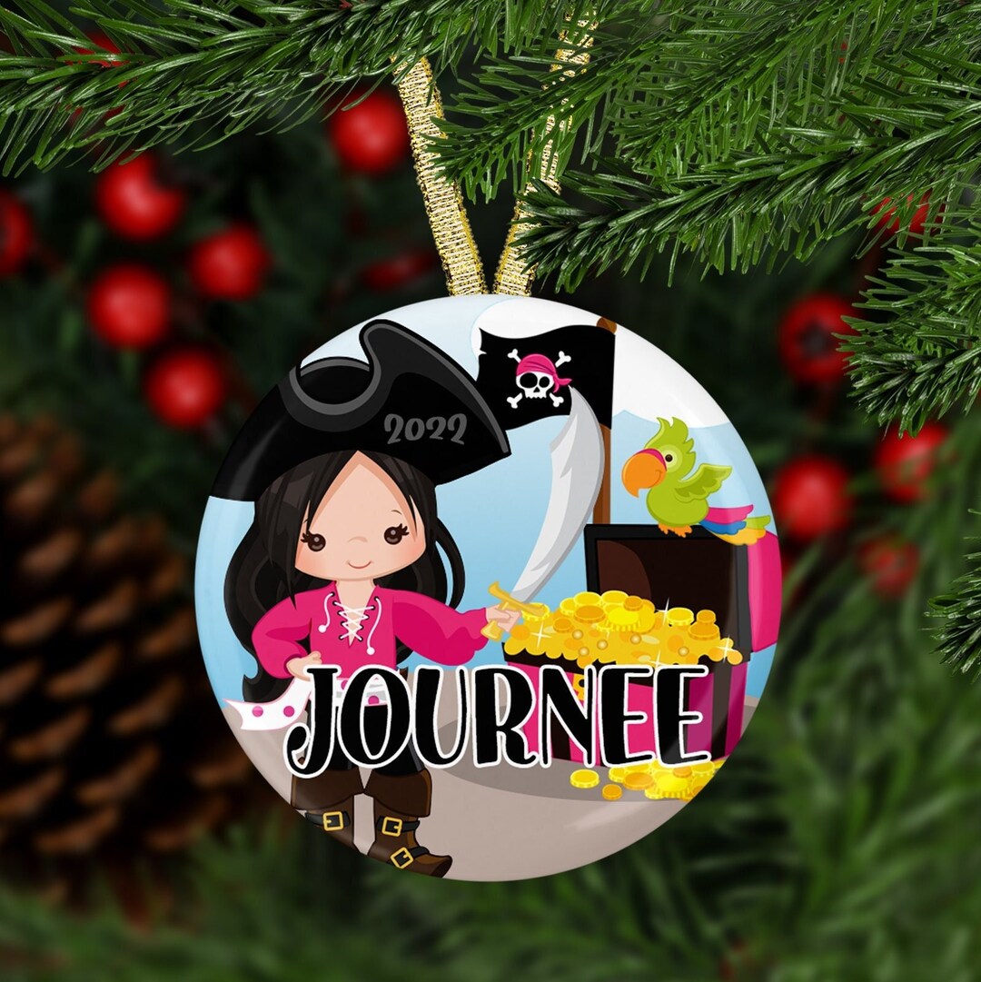 Personalized Pirate Christmas Tree Holiday Ornament - Etsy