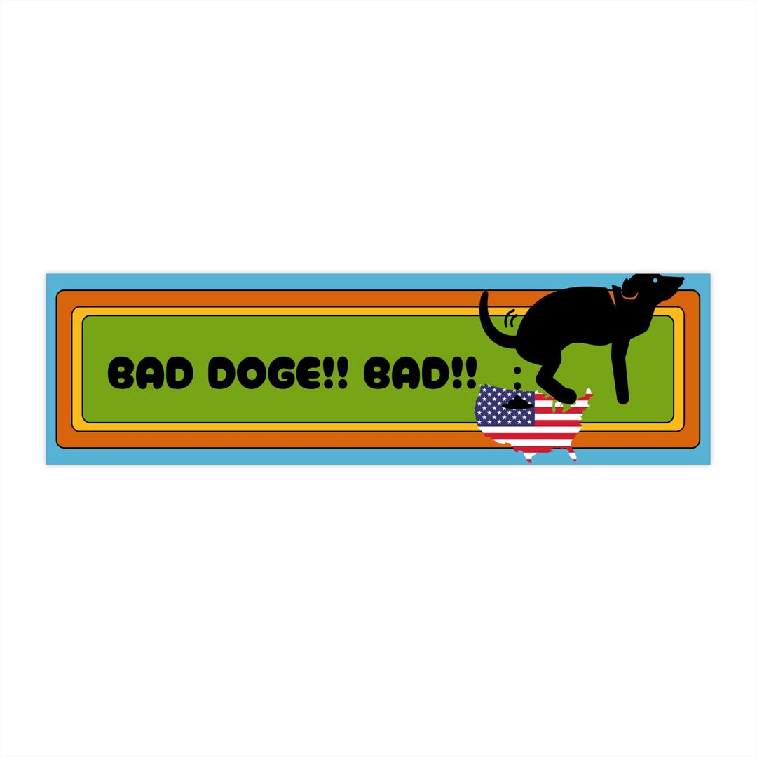 Anti Elon Musk Doge Bumper Sticker, Funny Car Decal, Political Satire ...