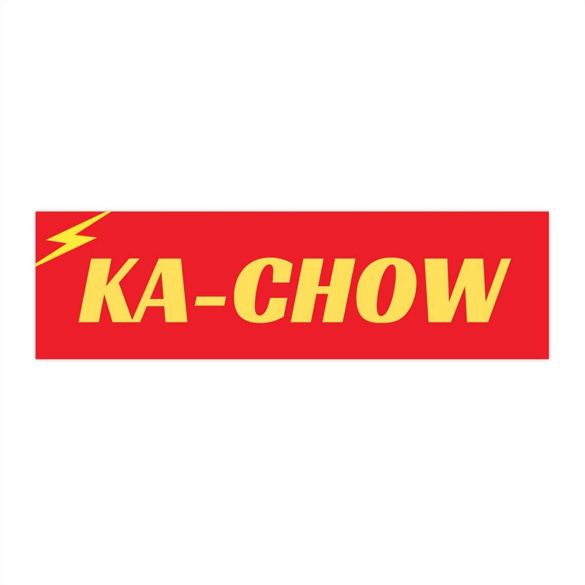 Lightning Bolt Ka-chow Bumper Stickers - Cars Quote, Car Decal, Vehicle ...