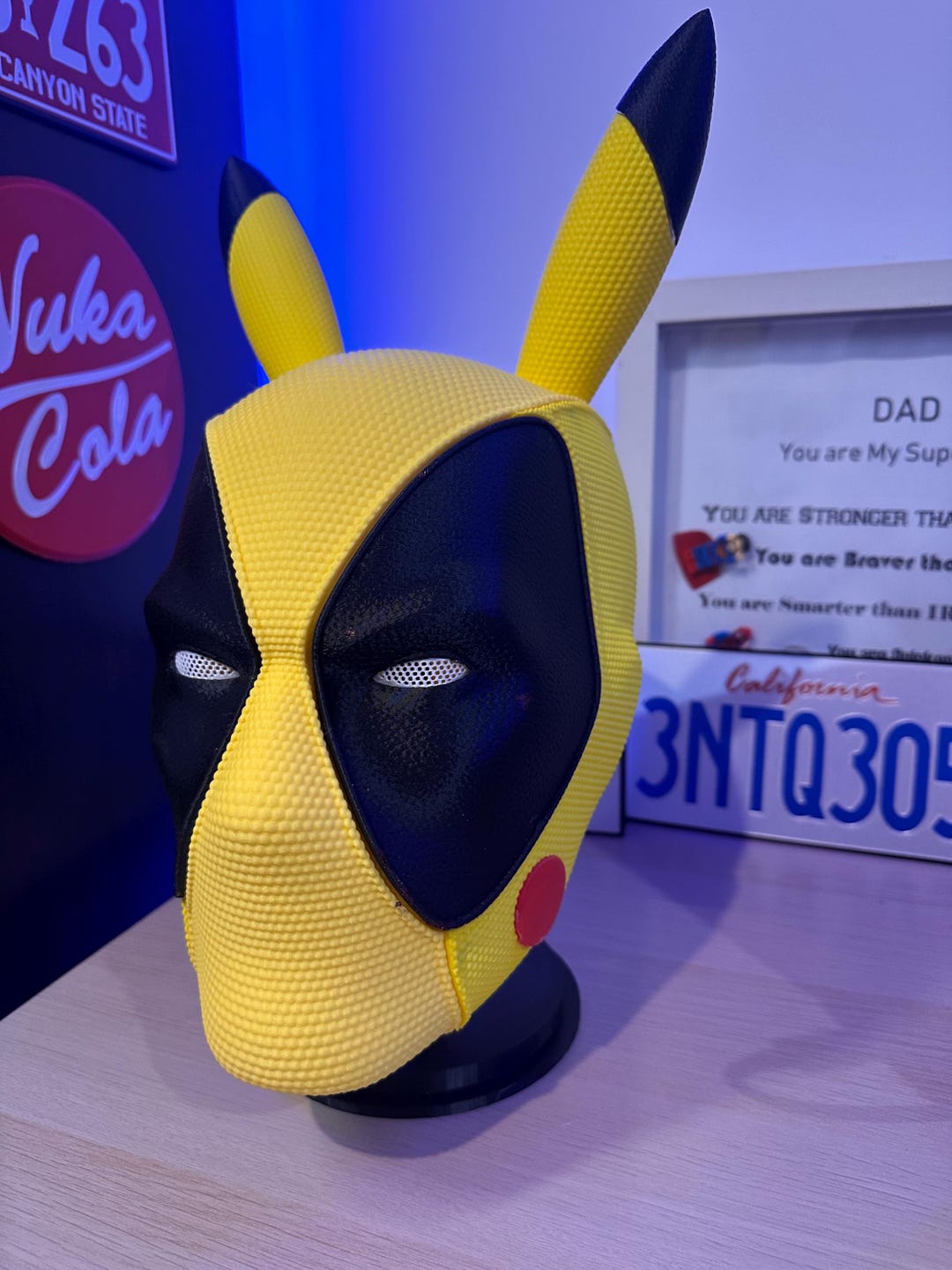 3D Printed Wearable Cosplay Pikapool Mask/helmet Held Together With ...